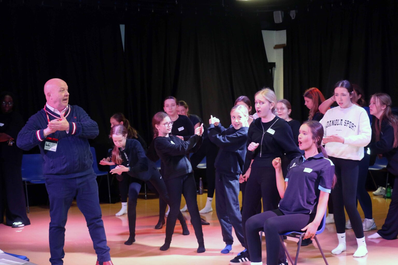 Production cast welcomes theatre director - Bridgewater School
